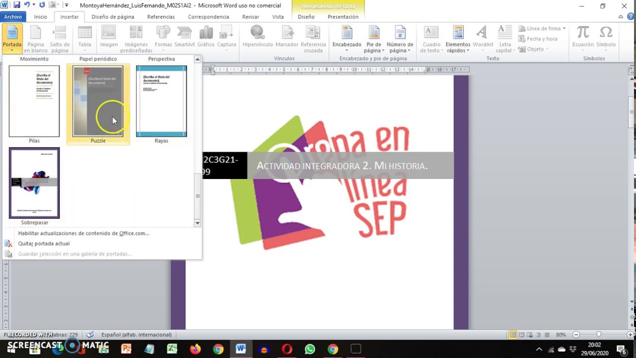 Tutorial actividad integradora 2. Módulo 2