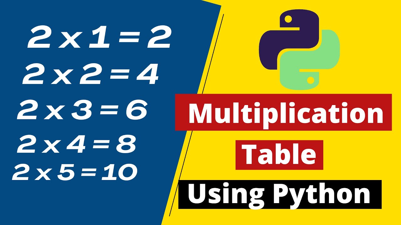 How to create Multiplication table using python  | Python's projects    #Project 1