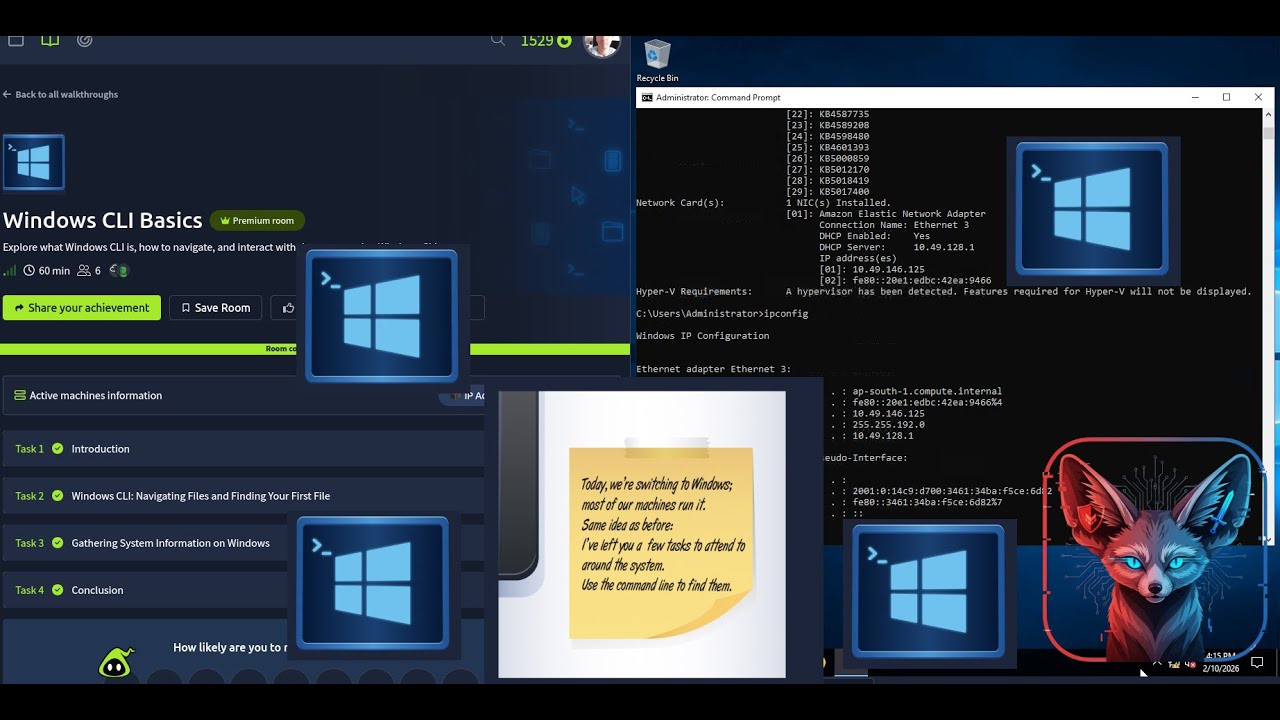 TryHackMe Windows CLI Basics | Full Walkthrough 2026