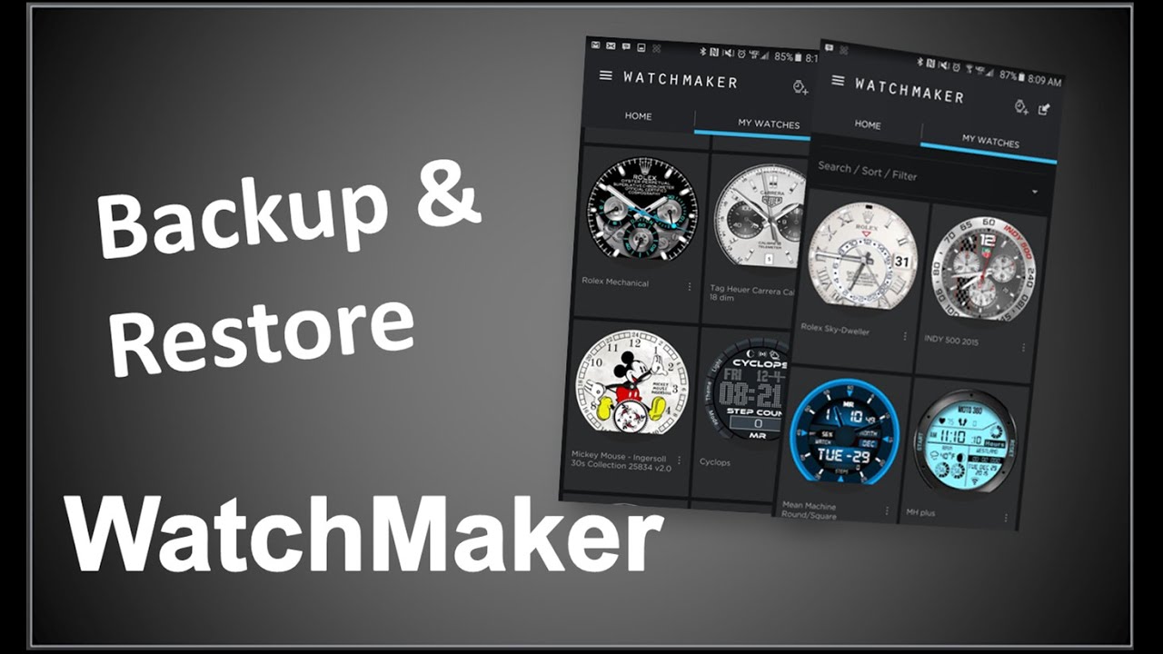 WATCHMAKER BACKUP AND RESTORE FOR ANDROID WEAR!