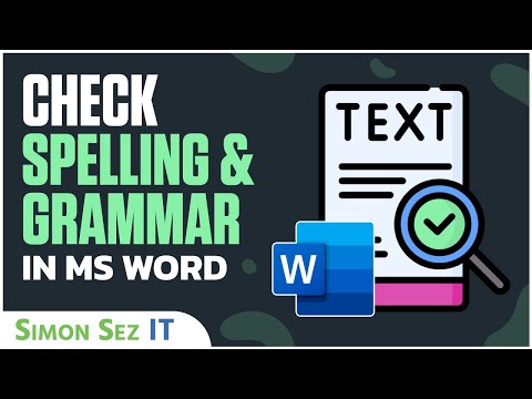 Check Spelling and Grammar in Microsoft Word 2021/365
