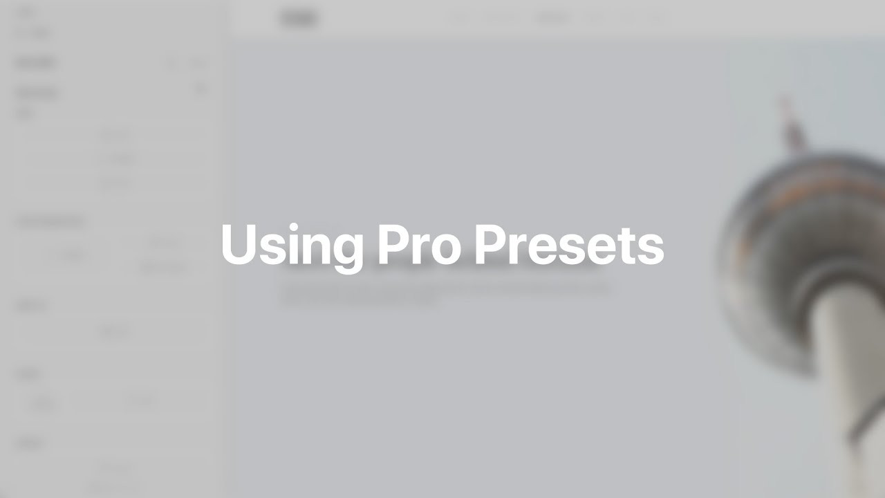 Using Pro Presets | YOOtheme Documentation