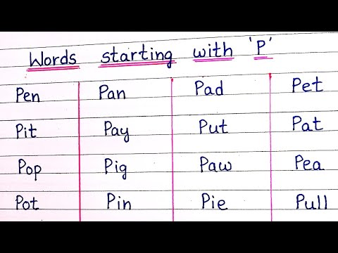 30+ Words starting with 'P' Words that start with 'P' Letter 'P' Words 30+ 'P' Letter Words