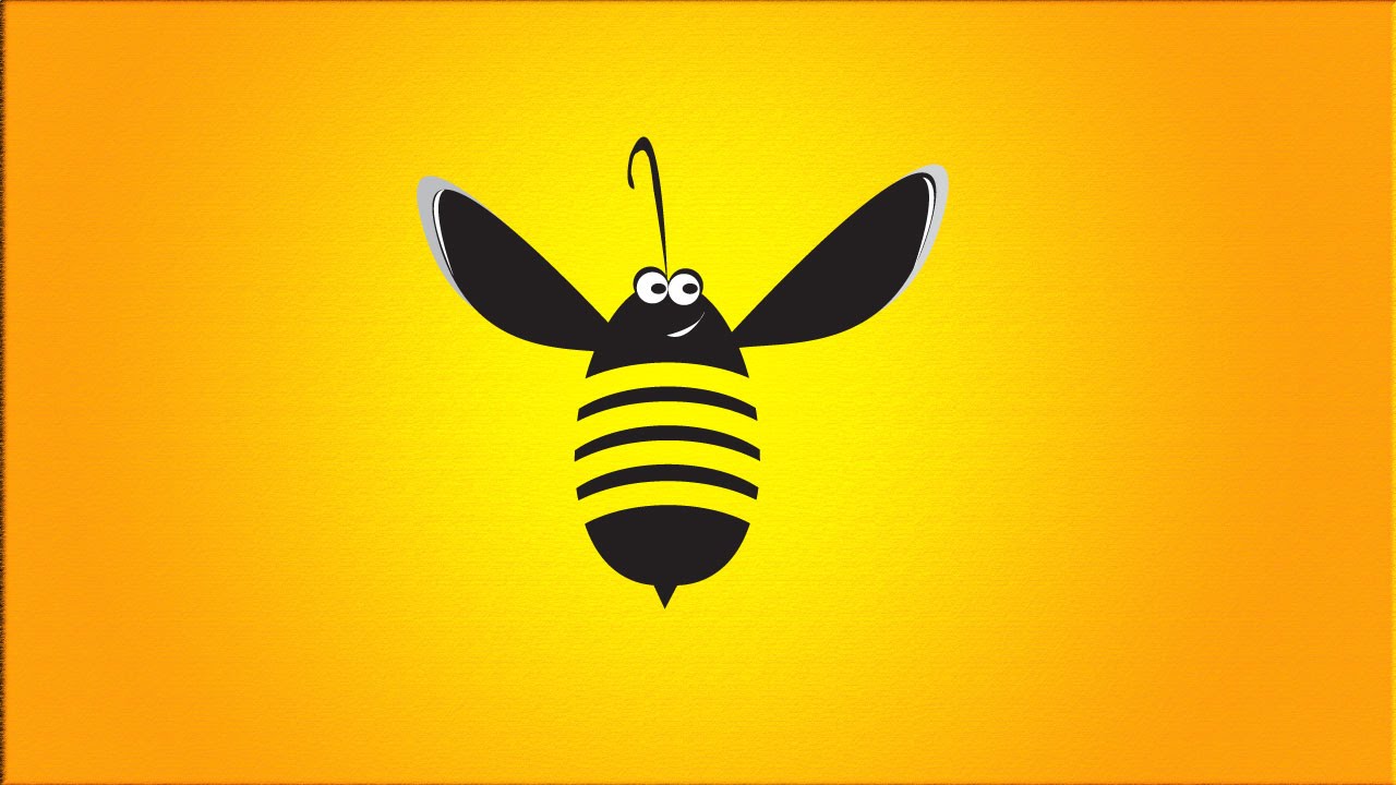 Professional Logo Design Tutorial Animals | How to Make Logo Bee Animals