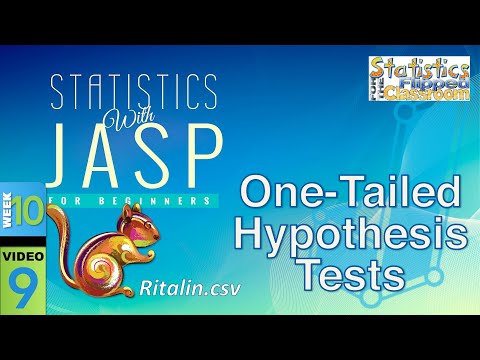 How to Do a One-Tailed Hypothesis Test in JASP (10-9)