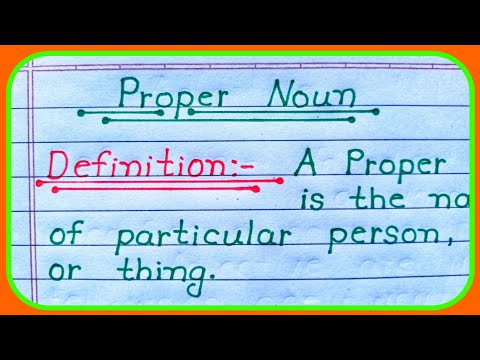What is Proper Noun in English | Definition Of Proper Noun | Proper Noun की परिभाषा ||