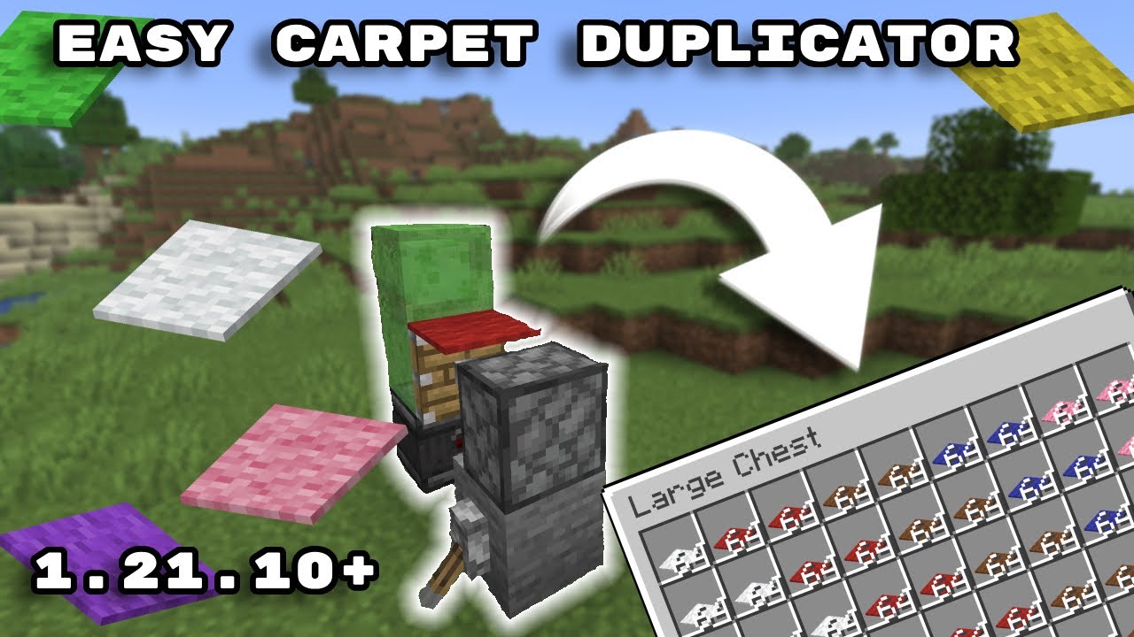 The EASIEST Carpet Duplicator in Minecraft 1.21.10 & Below (Tutorial)