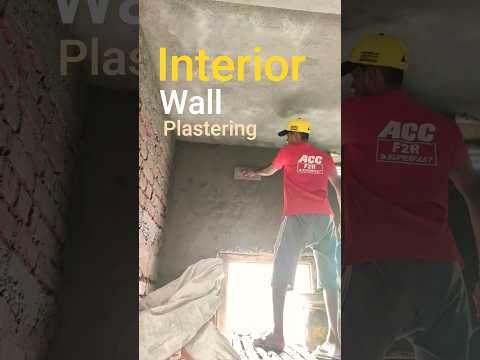 Wall plastering technique! #shorts