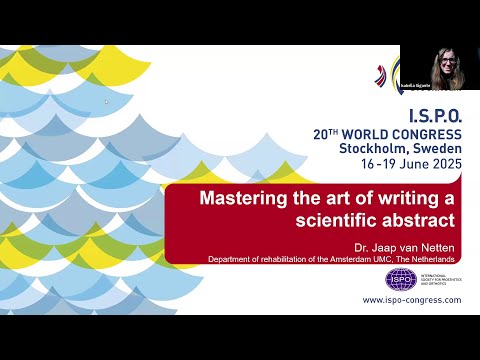 Webinar: Mastering the art of writing a scientific abstract