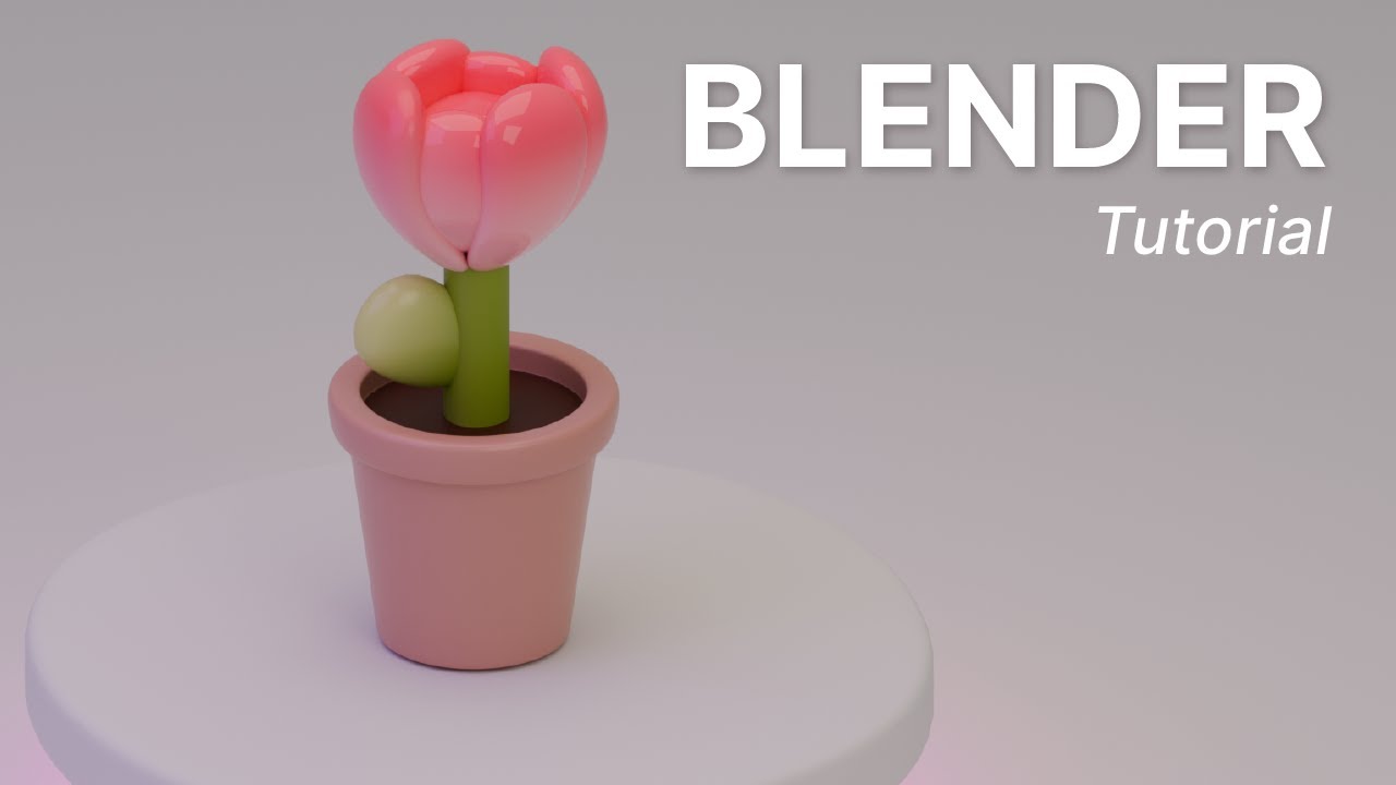 Tulip flower modeling Blender 3D Beginner Friendly Tutorial