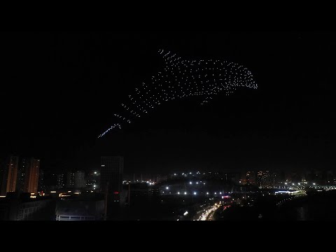 GLOBALink | 1,000-drone formations wow residents in China's Lanzhou