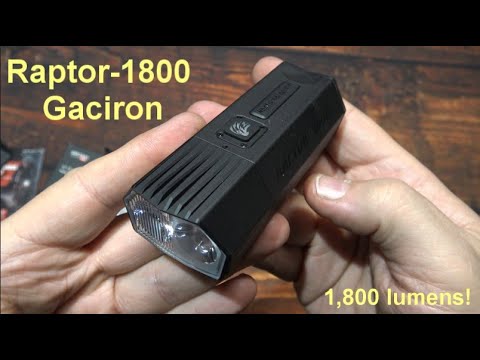 Gaciron Raptor-1800 Bike Light Kit Review! (High/Low Beams, 1,800 Lumens, Dual LED, Power Bank!)