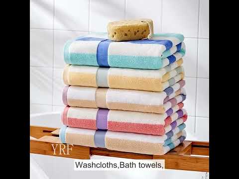 YRF-Hand Towel For Hotel,Grey Bath Towels Set For Bathroom,Bath Hotel Towel,Hand Towel,Video