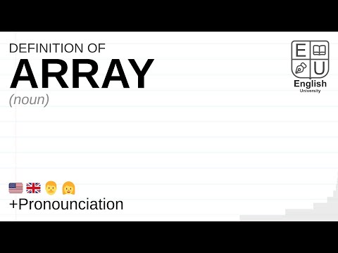 ARRAY meaning, definition & pronunciation | What is ARRAY? | How to say ARRAY