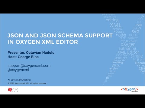 Webinar:: JSON and JSON Schema Support in Oxygen XML Editor