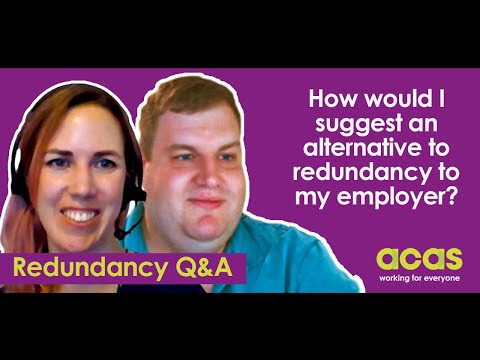 How would I suggest an alternative to redundancy to my employer?