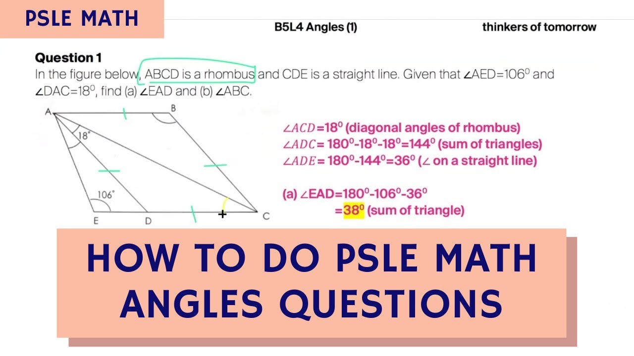 How to Approach Angles Questions (TTA PSLE Math Ep 5)
