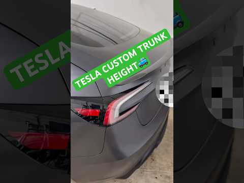 Set CUSTOM TRUNK HEIGHT ON Tesla! 🚗 #tesla #ai #tech