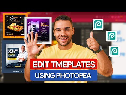 How to Download and Edit Templates in Photopea | Photopea Tutorial