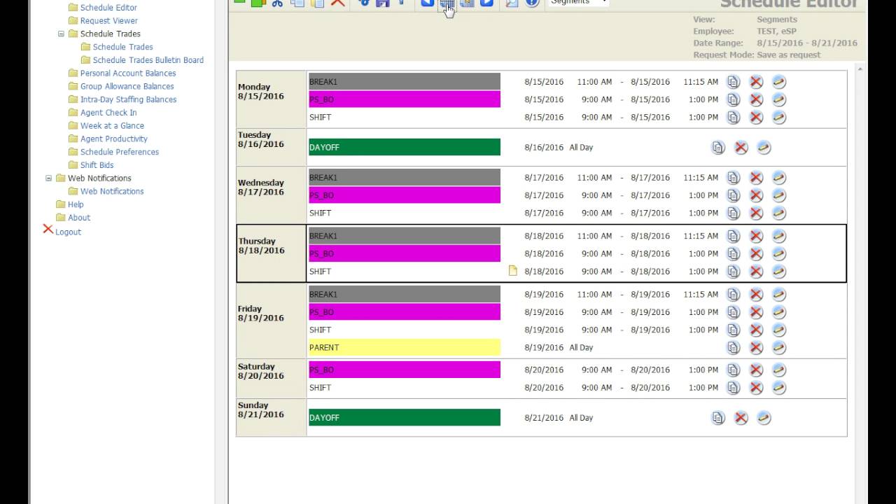 *eSP: Schedule Viewer