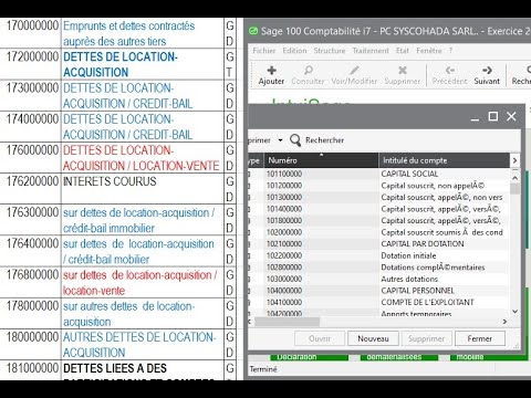 IMPORTEZ CE PLAN COMPTABLE SYSCOHADA ENTIER D'EXCEL VERS SAGE