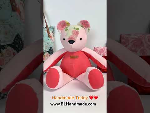 Handmade memory teddy bear 🧸 with the clothes from your love ones.