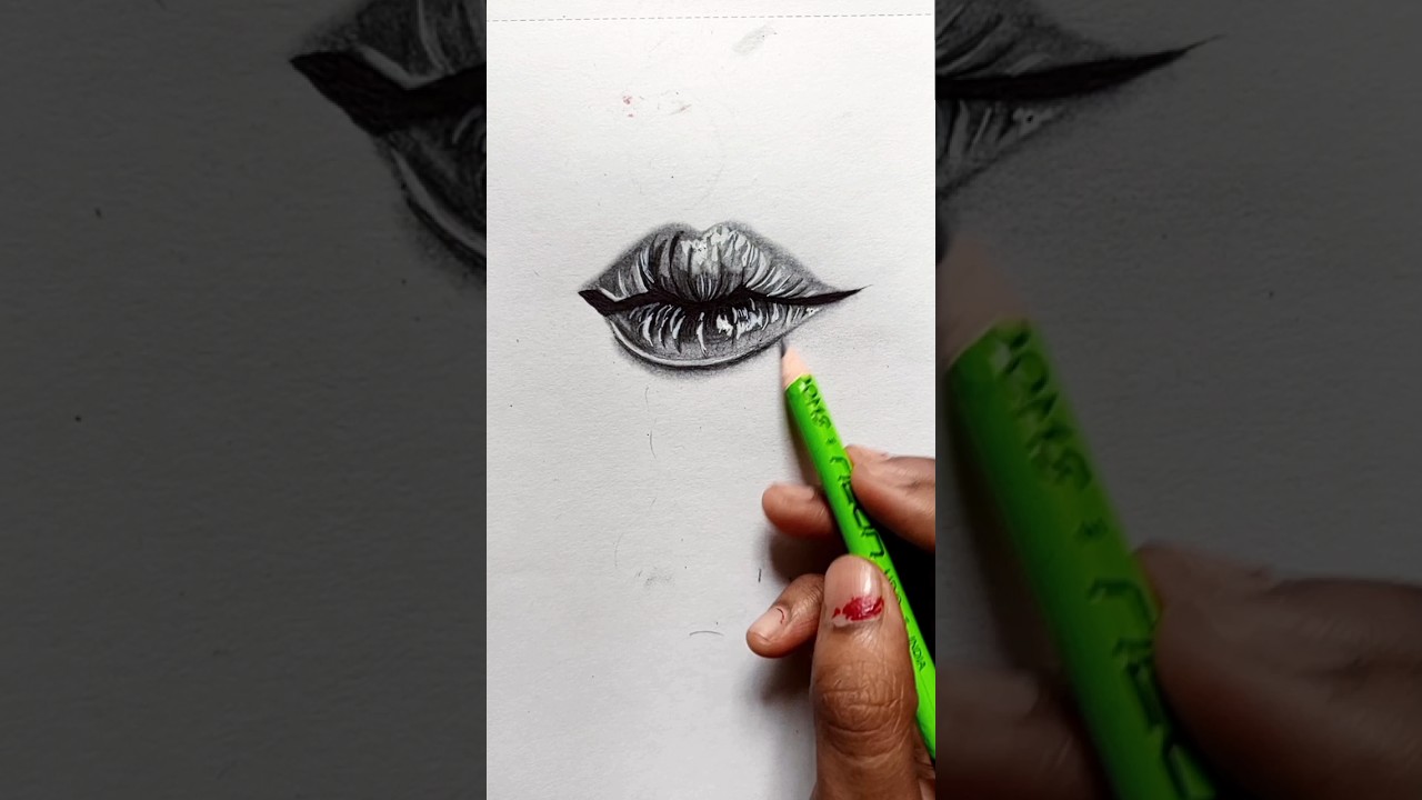Realistic lips Tutorial step by step#tutorial#art