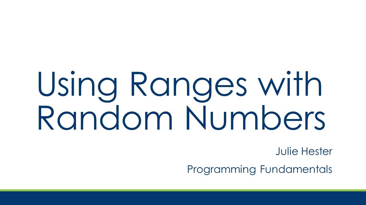 Random Numbers in C++ Tutorial: Getting Random Numbers in a Range