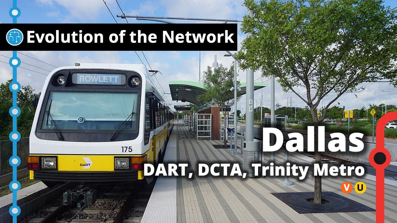 Dallas' Light Rail & Commuter Rail Network Evolution