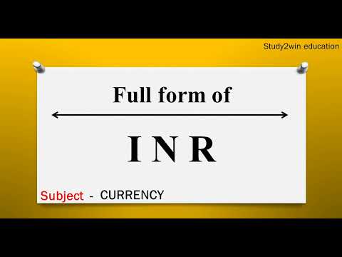 INR ka full form | Full form of in English | Subject - CURRENCY