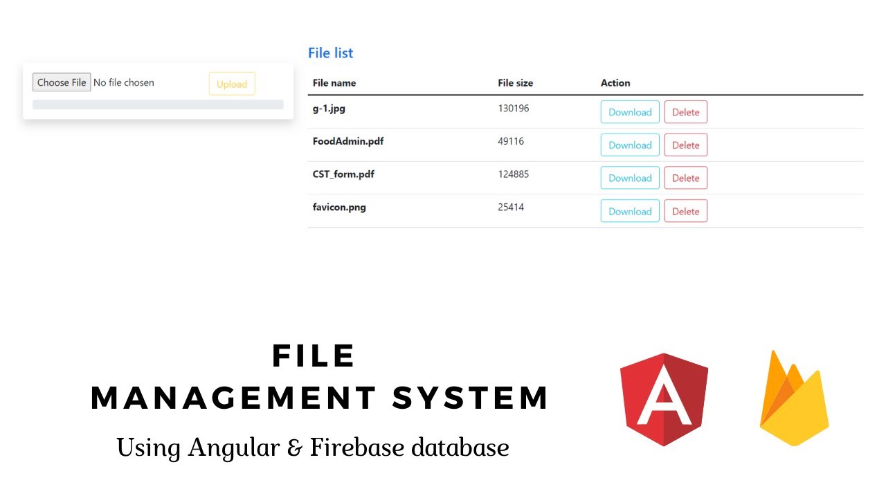 A File Management System using Angular and Firebase