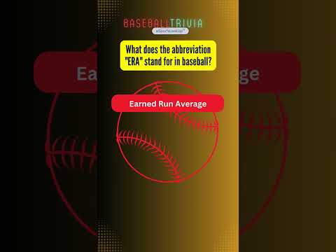 Baseball Mystery SOLVED! What Does "ERA" Actually Mean? ⚾️