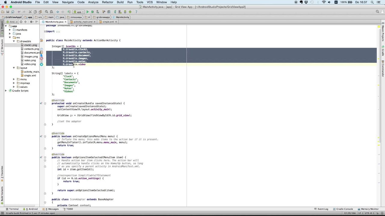 GridView Tutorial part 1 -- Android Snippets