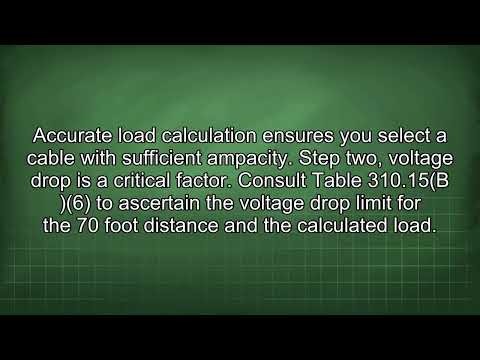 Selecting Correct Cable for a 100 Amp Sub Panel