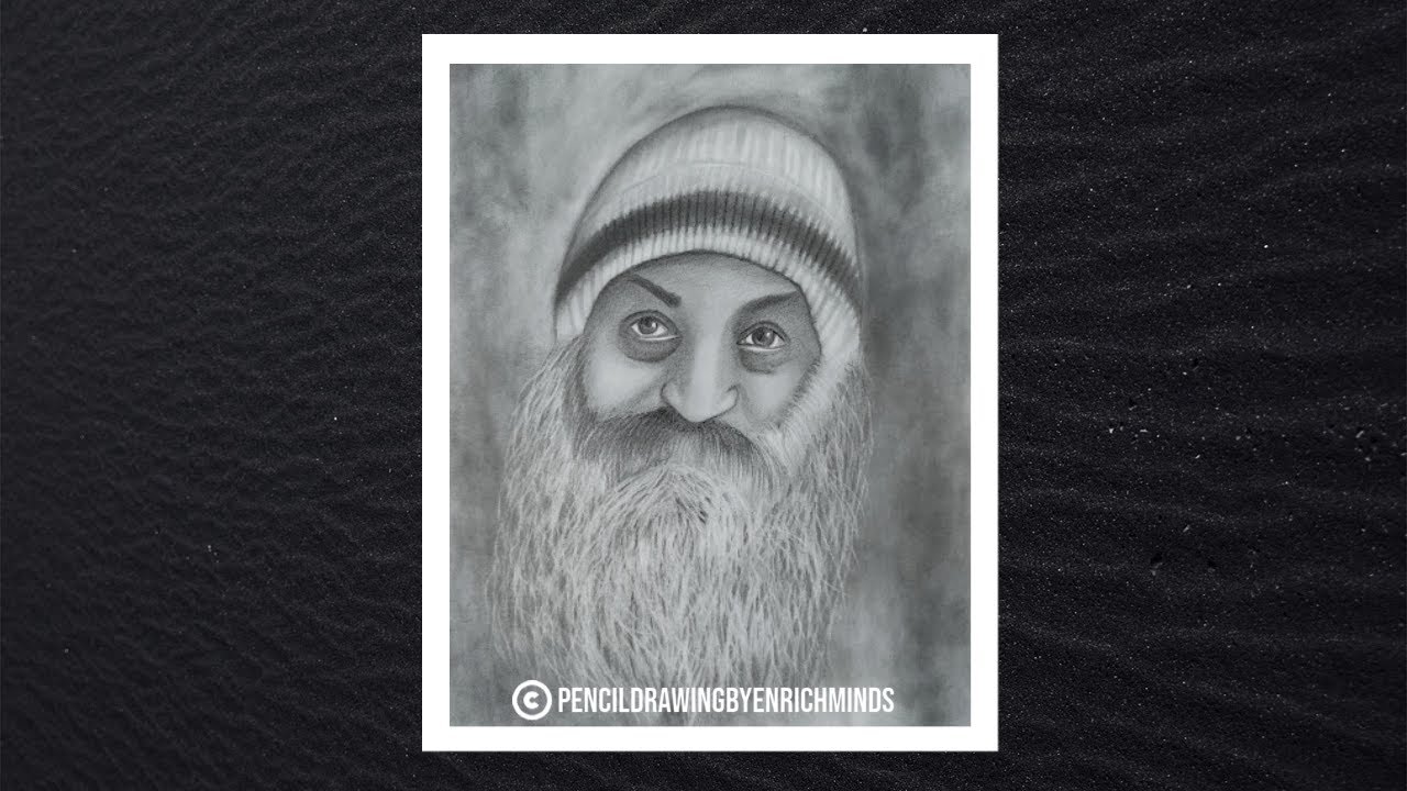 Portrait Drawing Of Osho // Osho Face Drawing // Step By Step // Pencil Sketching