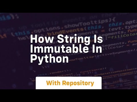 how string is immutable in python