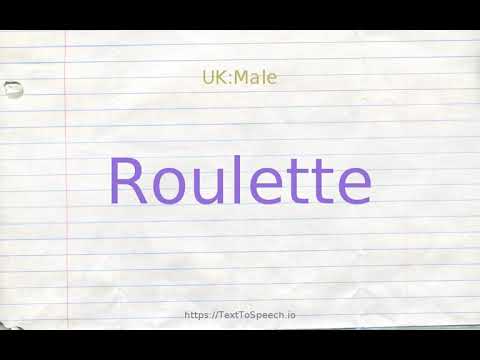 How to pronounce roulette