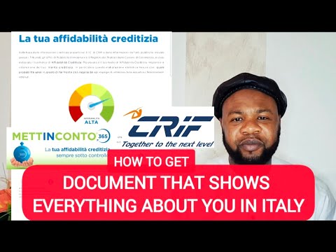 Document that shows your bad and good credit records. Crif record