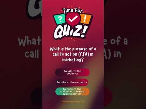 What is the purpose of a call to action CTA in marketing?