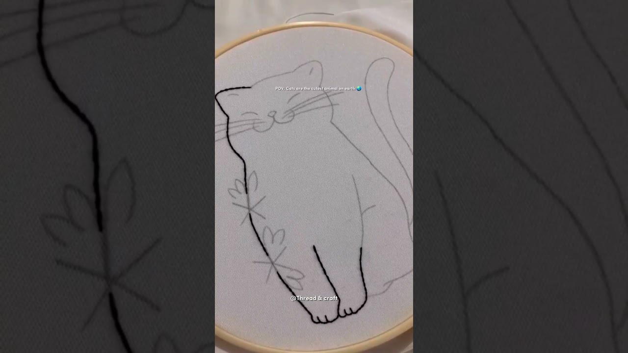 customised embroidery hoops | cat lover | animal lovers | #craftwork #catlover #animals #animallover