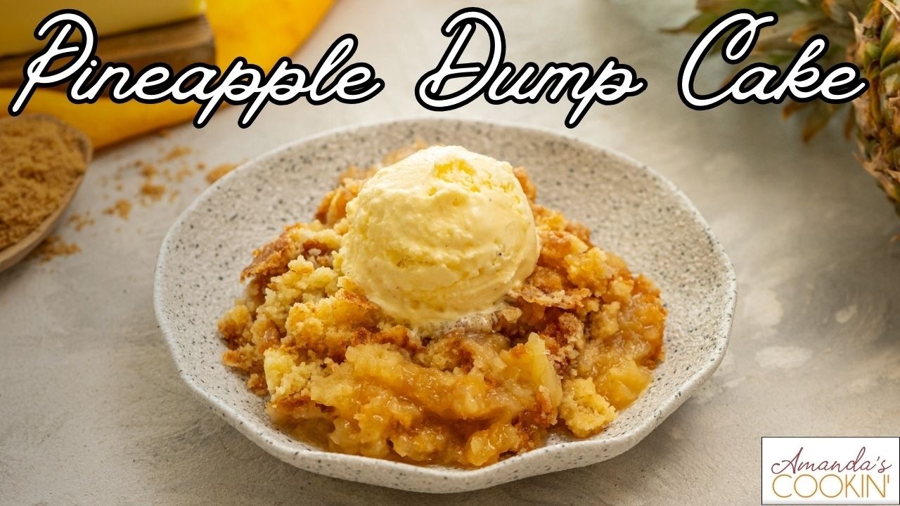 Pineapple Dump Cake - ONLY 4 INGREDIENTS!