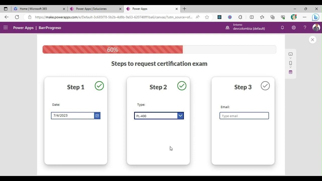 Red Progress Bar - Component Power Apps