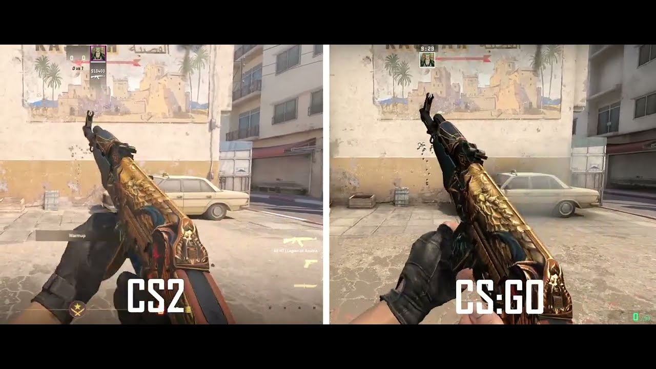 Side by side GUN SPRAY PATTERN comparison in CS2/CS:GO (AK-47, M4A1-S, M4A4)