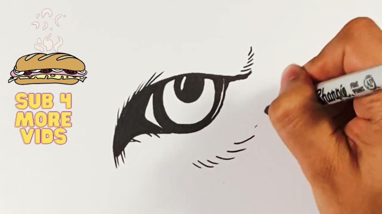 EASY How to Draw WOLF EYE