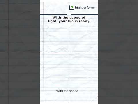 How to use Bio Generator with Highperformr?