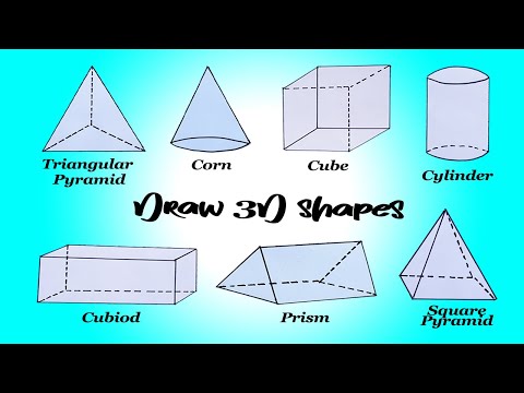 How to Draw 3D Shapes step by step -Easy Beginners Tutorial