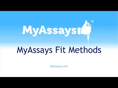 MyAssays Fit Methods