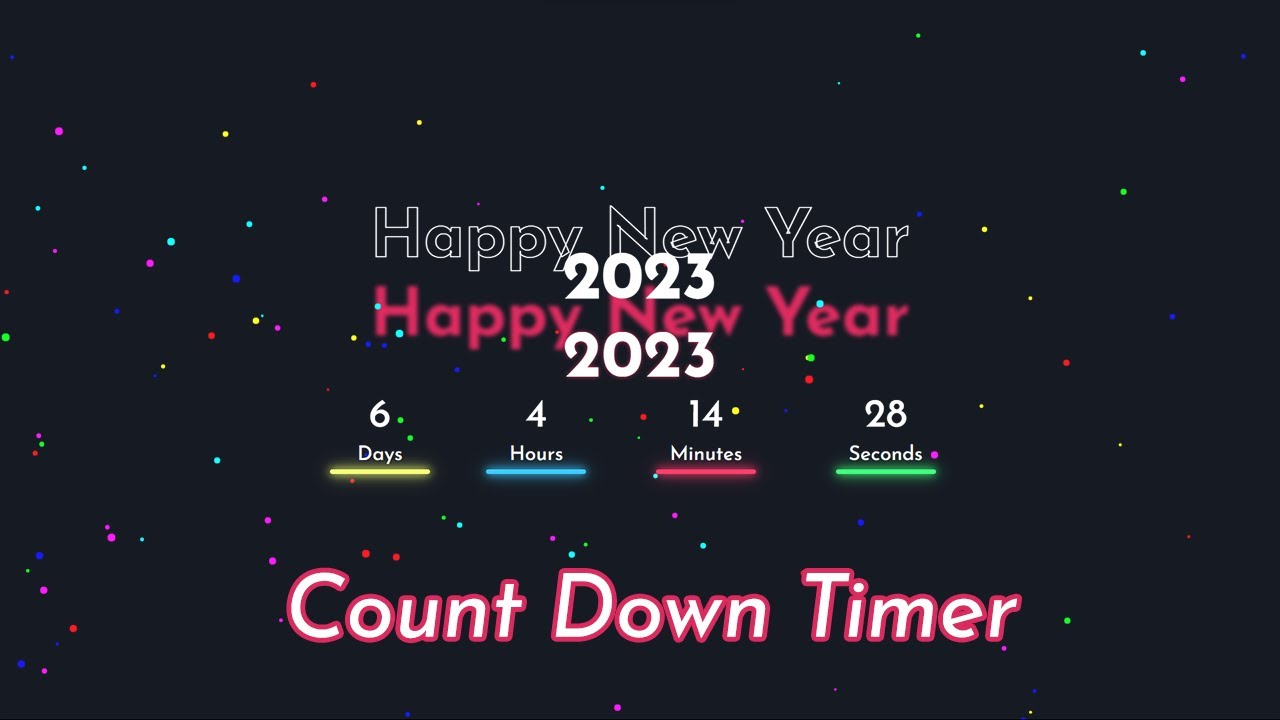 New Year countdown timer  | Firework  & Countdown time Animation | HTML, CSS & JS