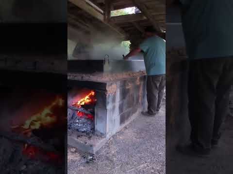 Making molasses the old fashioned way Appalachian heritage -Skimming the top