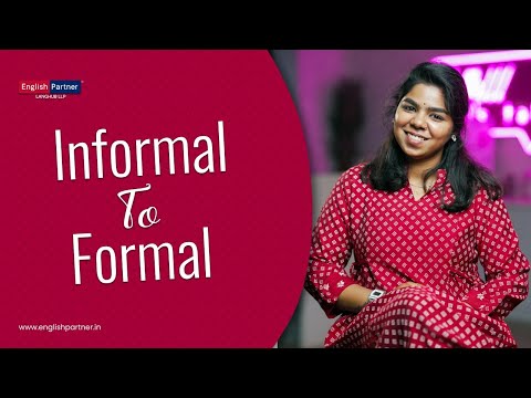 Formal Vs Informal English | ☎ +91 8610638114 | Ways to speak English | English Partner Telugu
